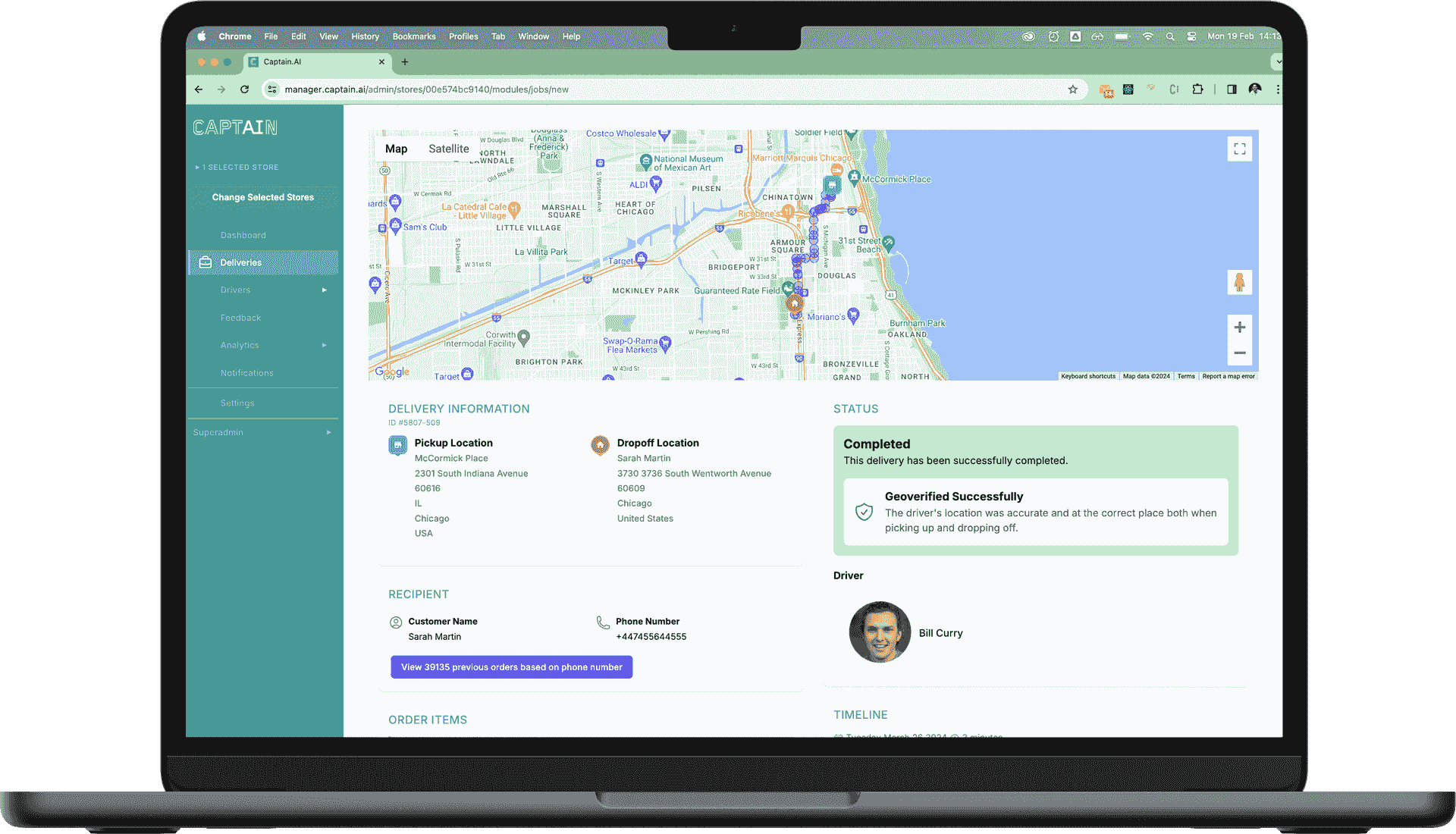 Delivery Management Software for Restaurant Chains | Captain